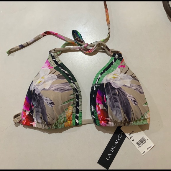 La Blanca | Swim | Nwt La Blanca Beyond The Jungle Tan Bikini Top ...